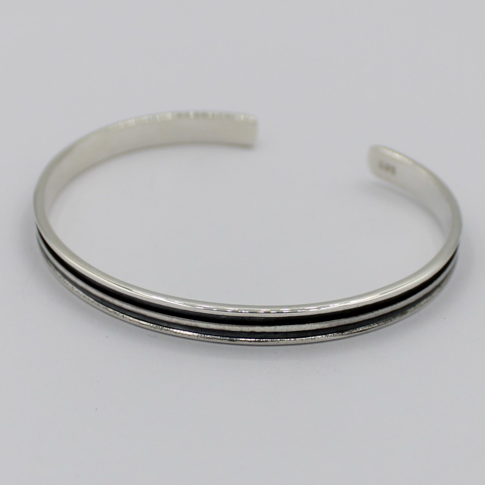 Bracelet Argent Rigide Double Line - LUNAS BIJOUX